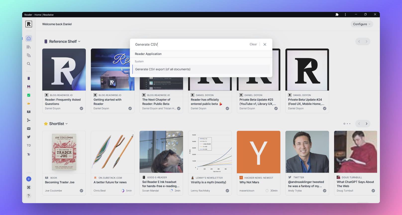 Reader Public Beta Update #2 (Mobile Ghostreader, Custom Shortcuts, and ...
